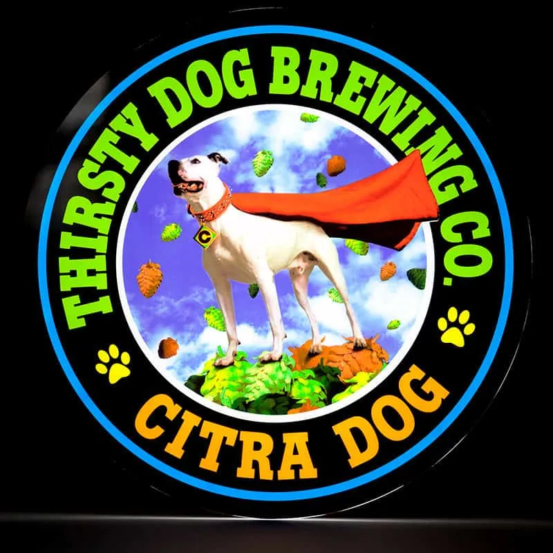 Citra Dog- LED Sign | Thirsty Dog Brewing Co.